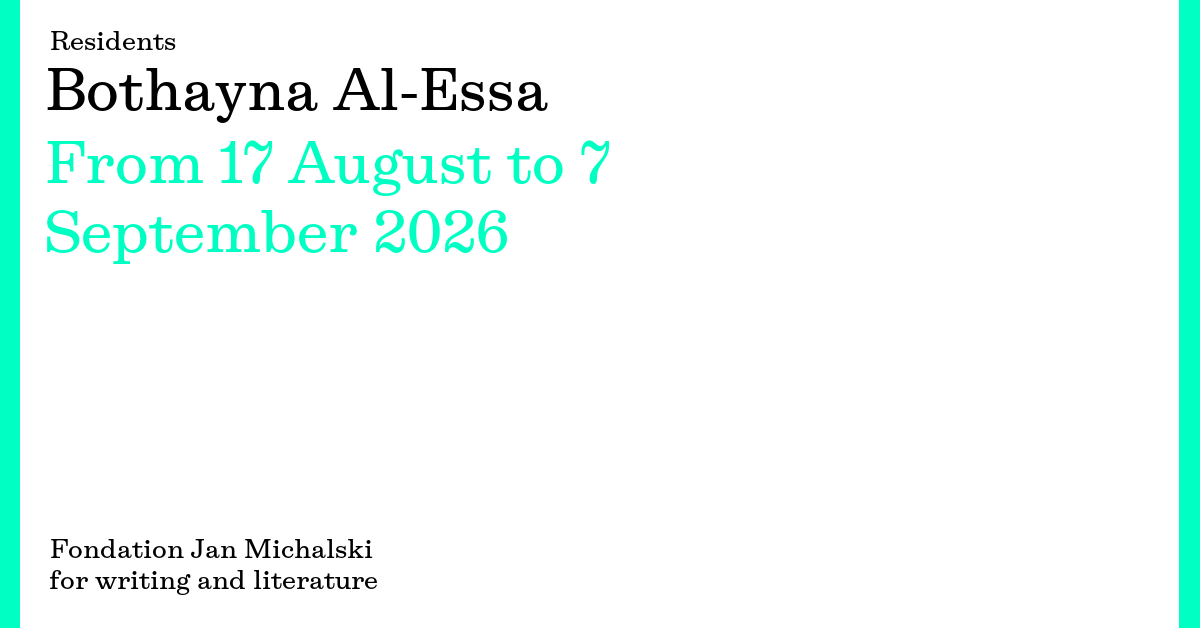 Bothayna Al-Essa – Fondation Jan Michalski