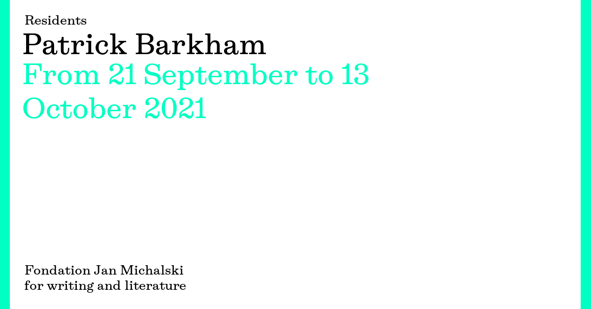 Patrick Barkham – Fondation Jan Michalski