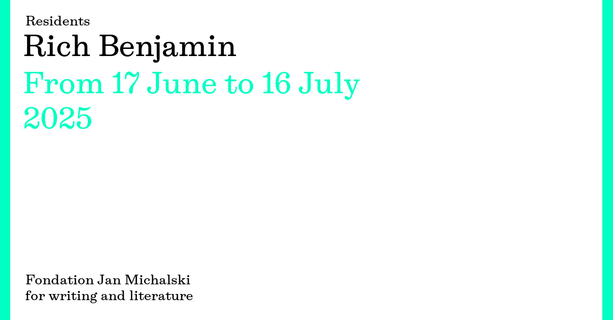 Rich Benjamin – Fondation Jan Michalski