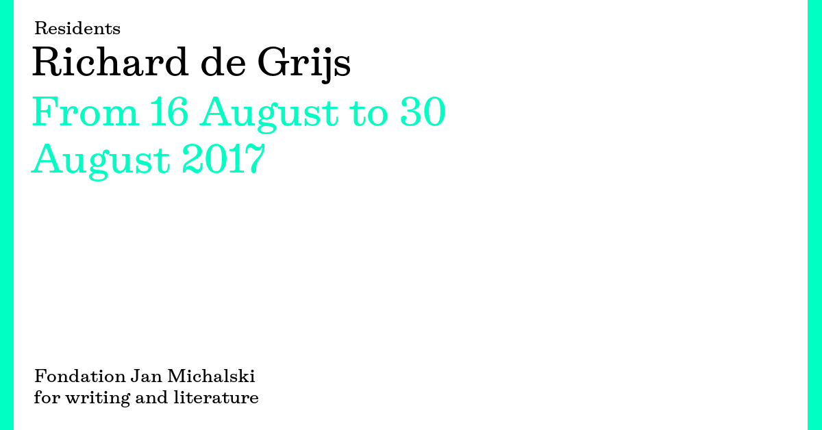 Richard de Grijs – Fondation Jan Michalski