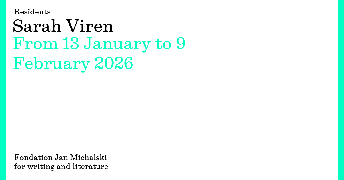 Sarah Viren – Fondation Jan Michalski