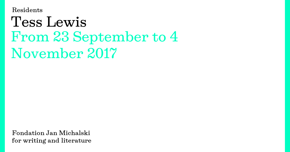 Tess Lewis – Fondation Jan Michalski