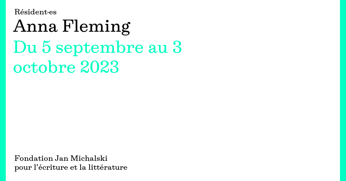 Anna Fleming – Fondation Jan Michalski