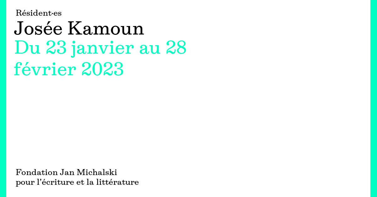 Josée Kamoun – Fondation Jan Michalski