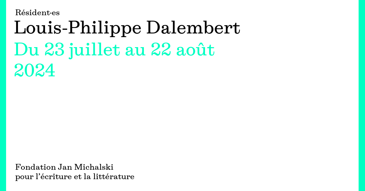 Louis-Philippe Dalembert – Fondation Jan Michalski
